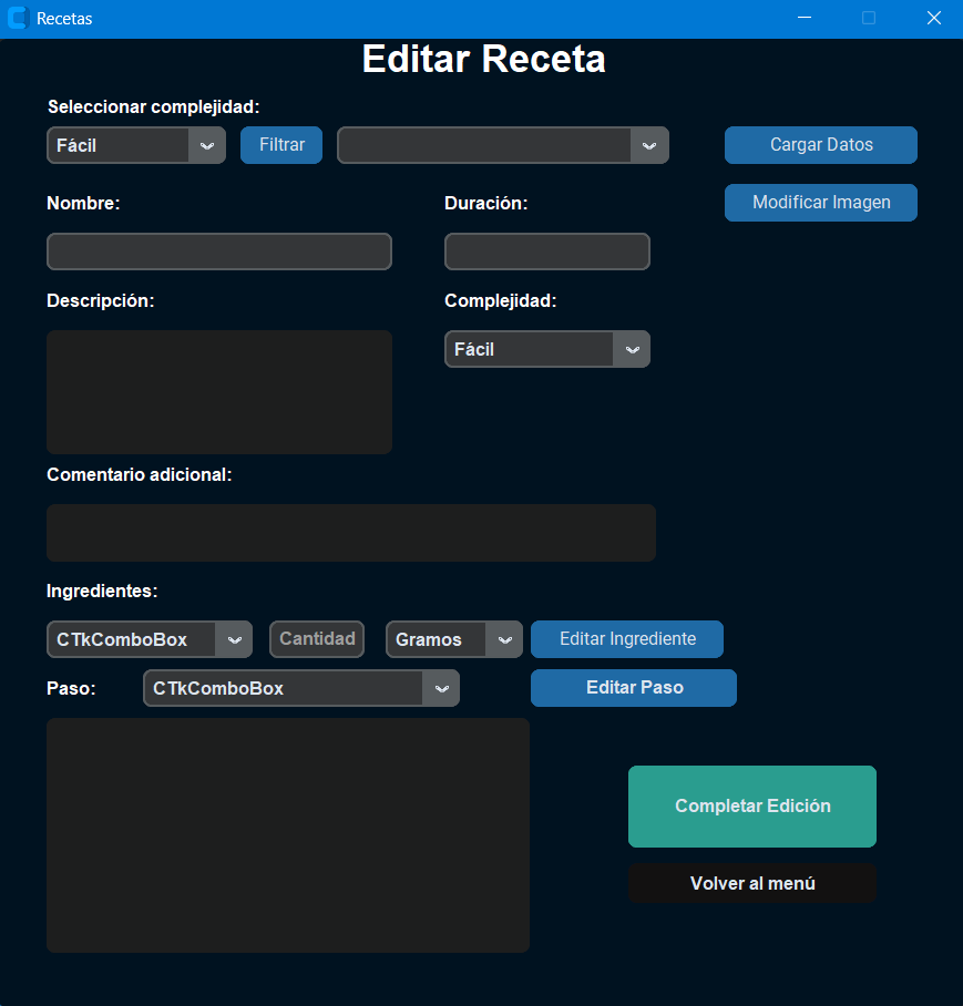 Proyecto Libro de Receta